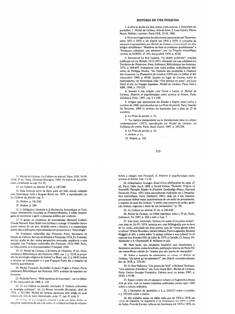 Notas Certeau | PDF