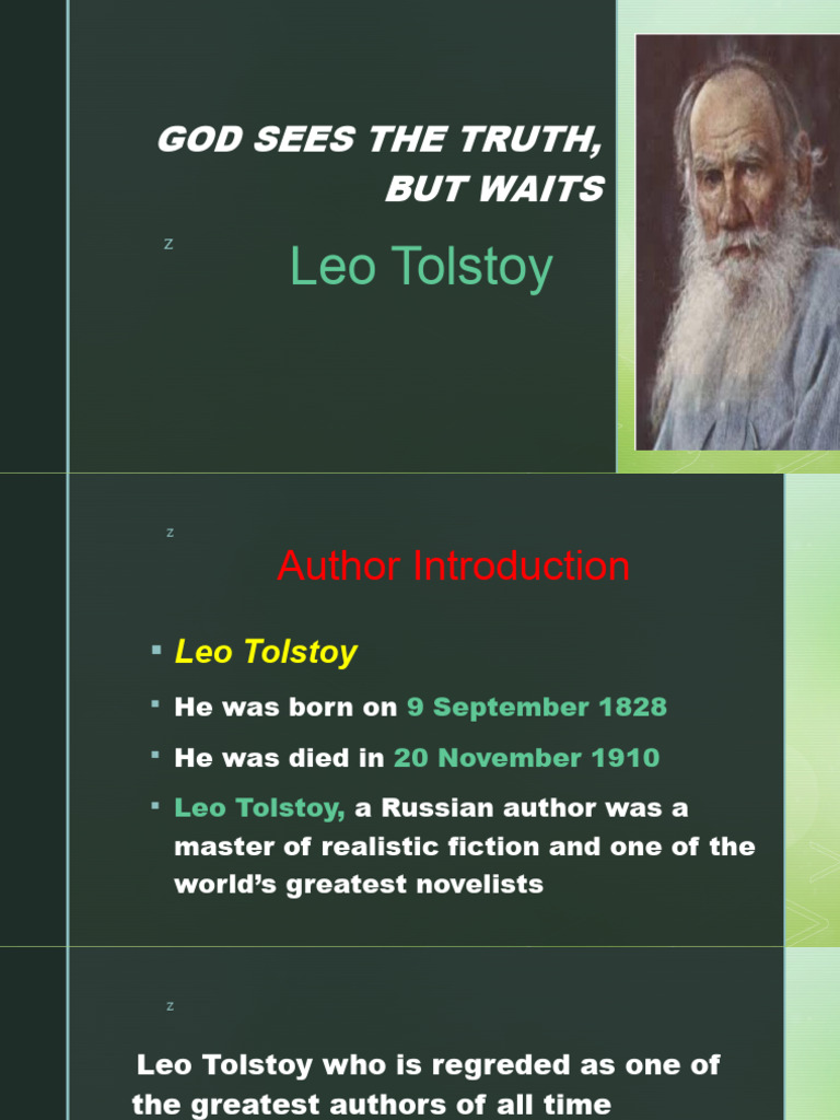 Leo Tolstoy's "God Sees the Truth" Overview | PDF