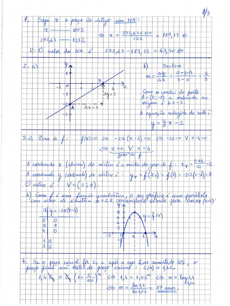 2018Fev20-Econ-Gest-resol (1) Matematica I | PDF