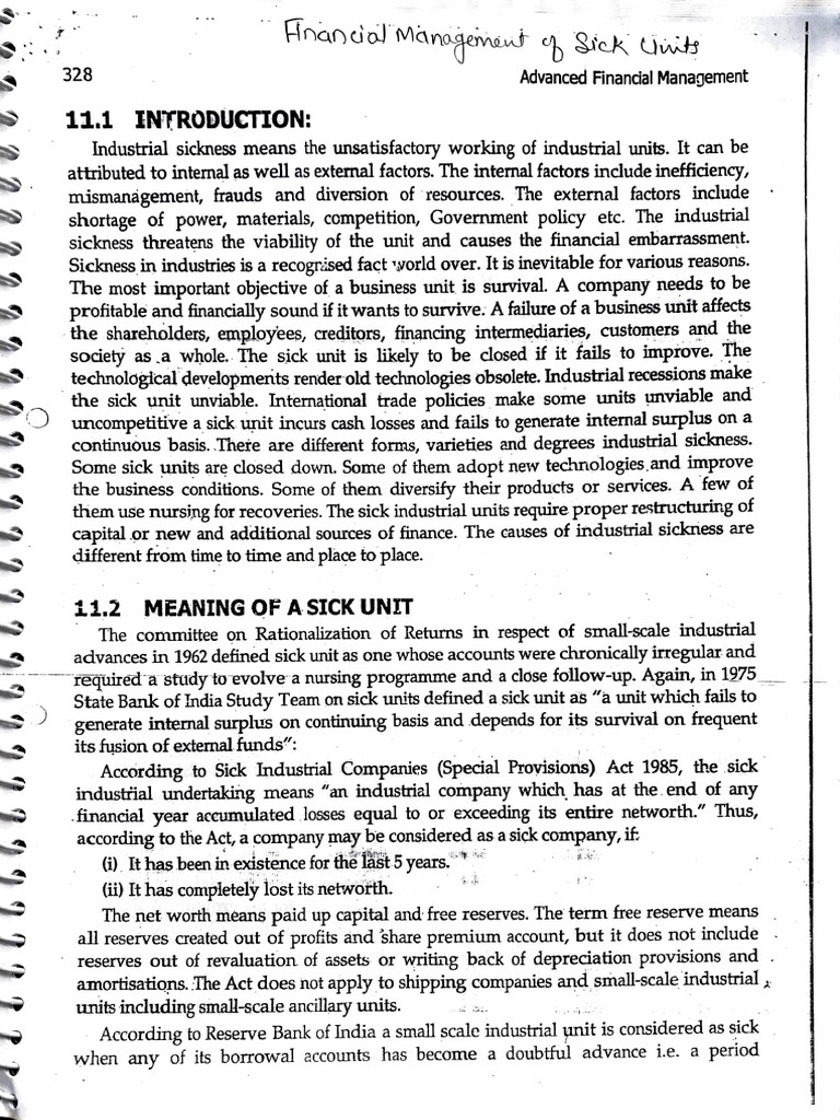 Understanding Sick Units in Industry | PDF | Interest | Inventory
