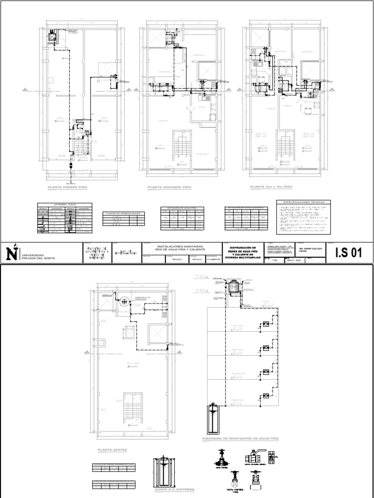 GRUPO 10 - Instalaciones Sanitarias Edificación Multifamiliar PDF | PDF