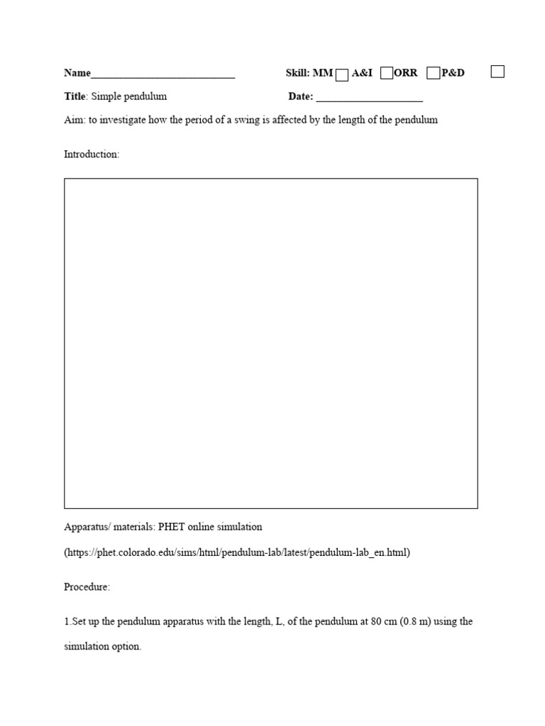 Lab 2 Simple Pendulum 1 Pdf