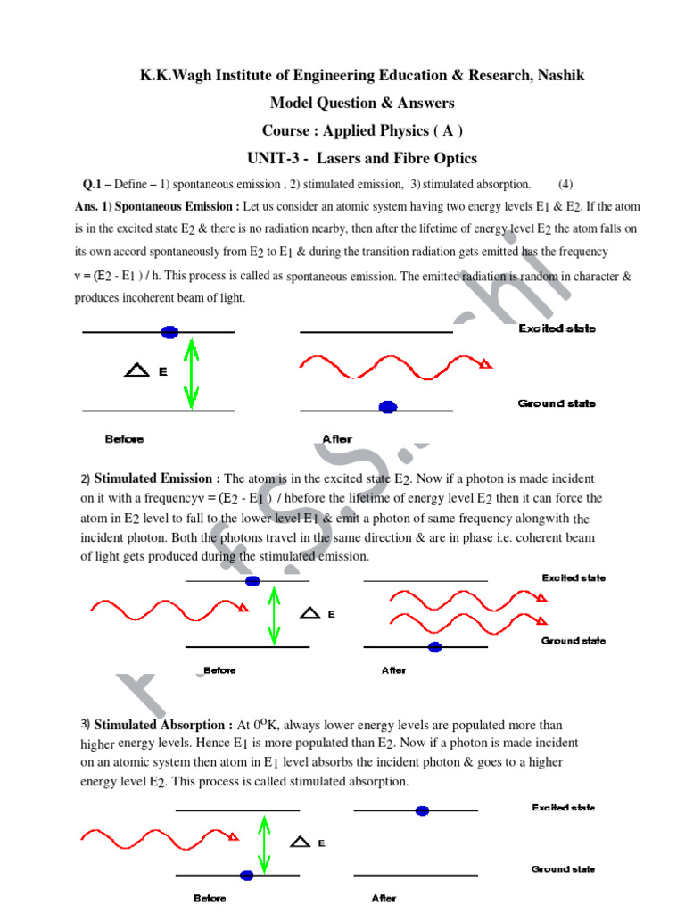 Unit 3 - Wave Optics - Part2 | PDF | Laser | Motion (Physics)