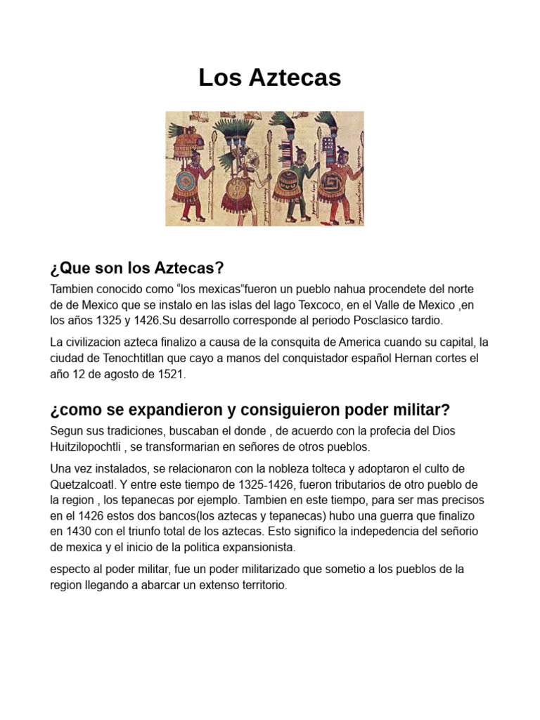 Los Aztecas | PDF