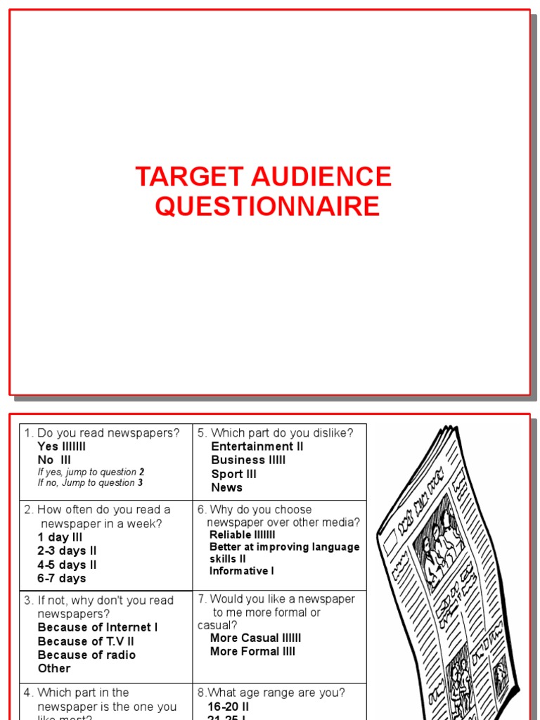 Newspaper Questionnaire | Newspapers | News