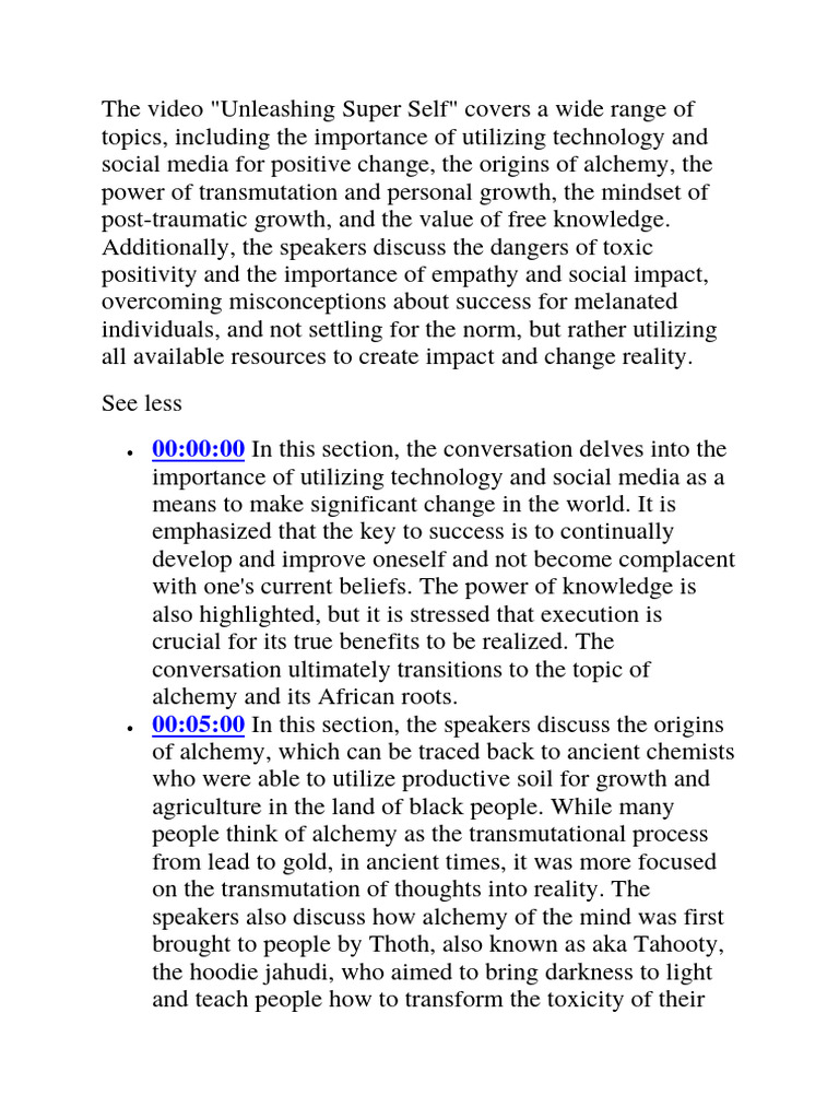 Unleashing Super Self 19 Keys | PDF