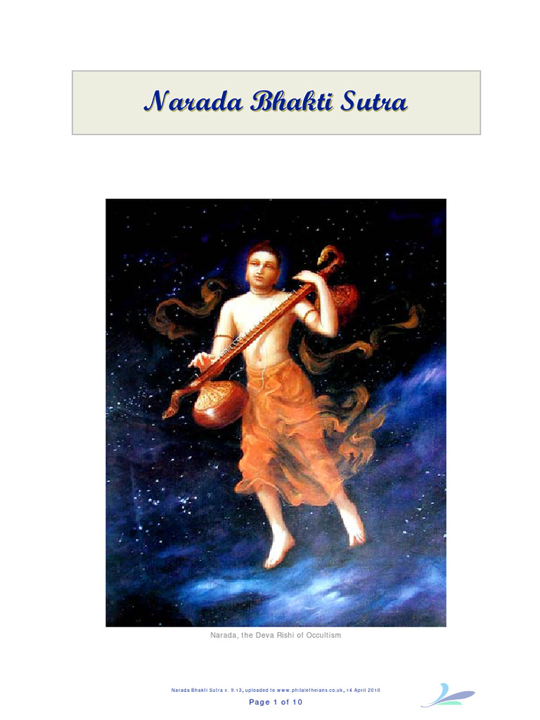 Narada Bhakti Sutra | PDF