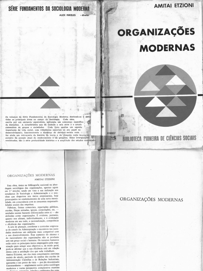 Amitai Etzioni - Organizações modernas-Livraria Pioneira Editora (1972 ... Amitai Etzioni - Organizações modernas-Livraria Pioneira Editora (1972 ...