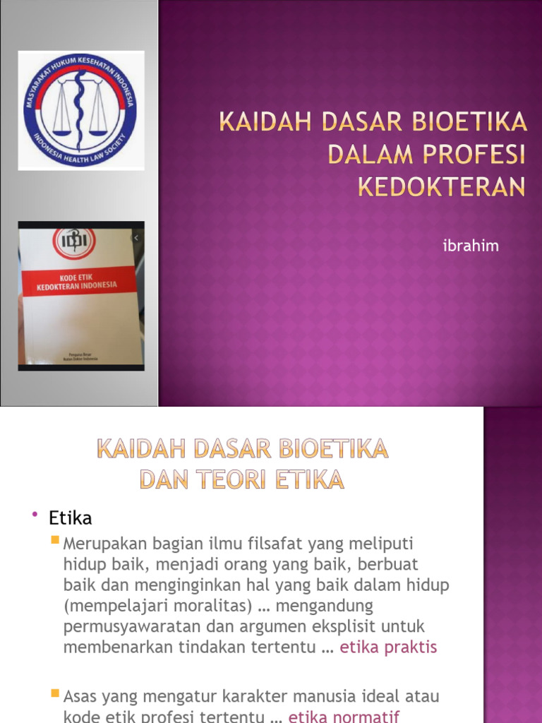 Kaidah Dasar Bioetik Kedokteran Pdf