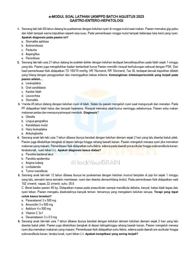 E-Soal UKMPPD BAtch Agustus 2023 GEH | PDF