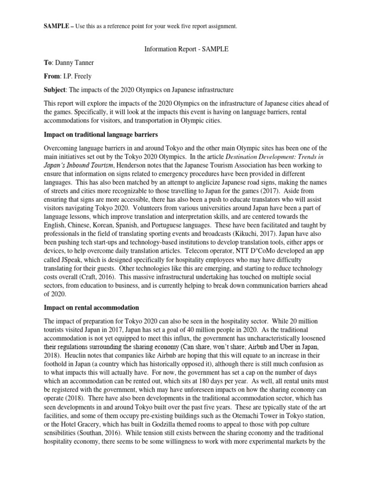 Information Report - SAMPLE - M Sajn | PDF | Traffic | Japan Information Report - SAMPLE - M Sajn | PDF | Traffic | Japan