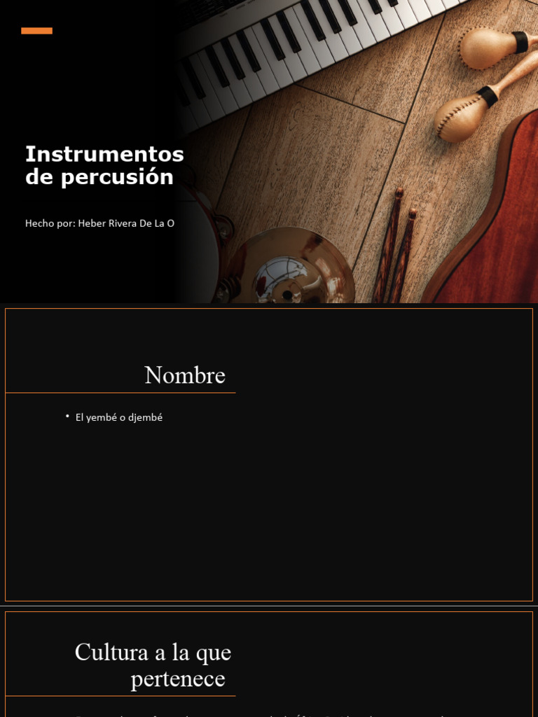 Instrumentos de Percusión | PDF