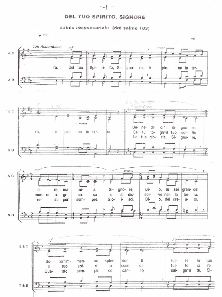 Del Tuo Spirito | PDF