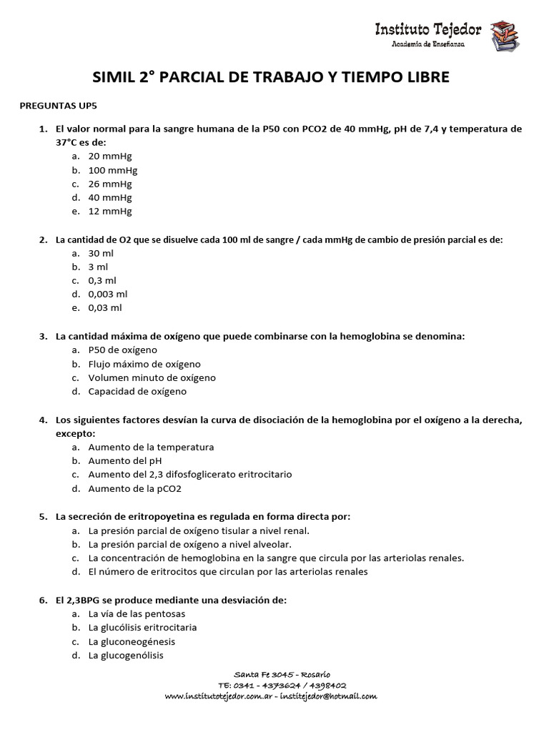 Ttl-Simil 2 Parcial 2023 | PDF | Corazón | Trifosfato de adenosina