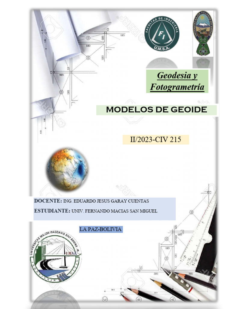 Practica N°3 Modelos de Geoide | PDF
