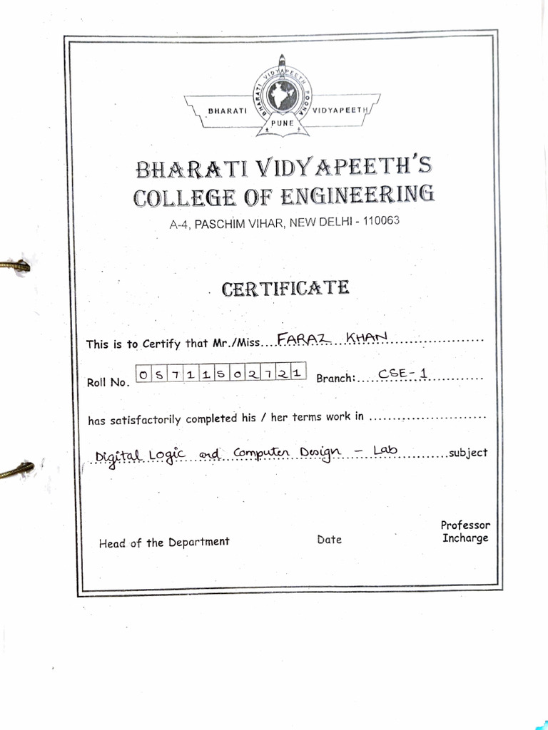 DLCD Lab Practical File | PDF