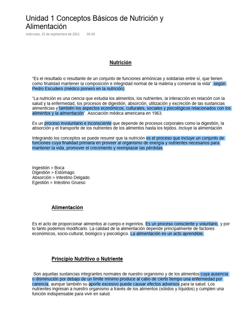 Resumen de Nutricion y Dietoterapia | PDF