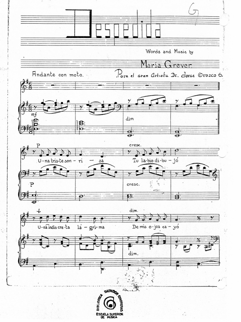 Grever Maria Despedida MIm | PDF