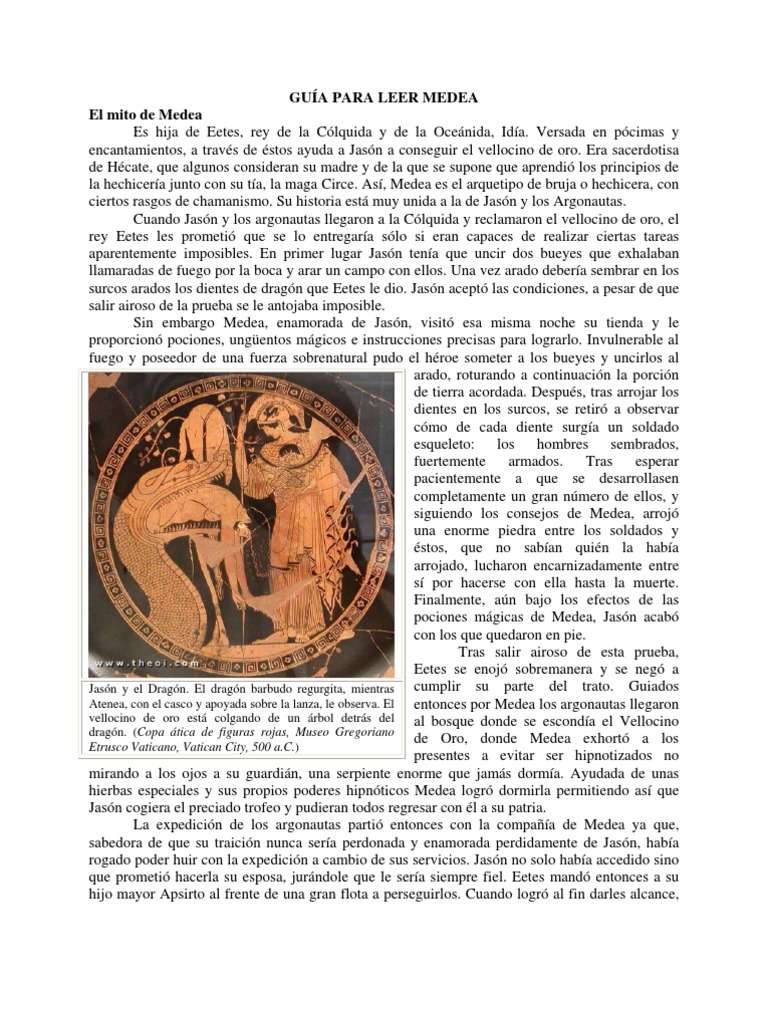 Guia para Leer Medea | PDF | Jason | Personajes mitologicos