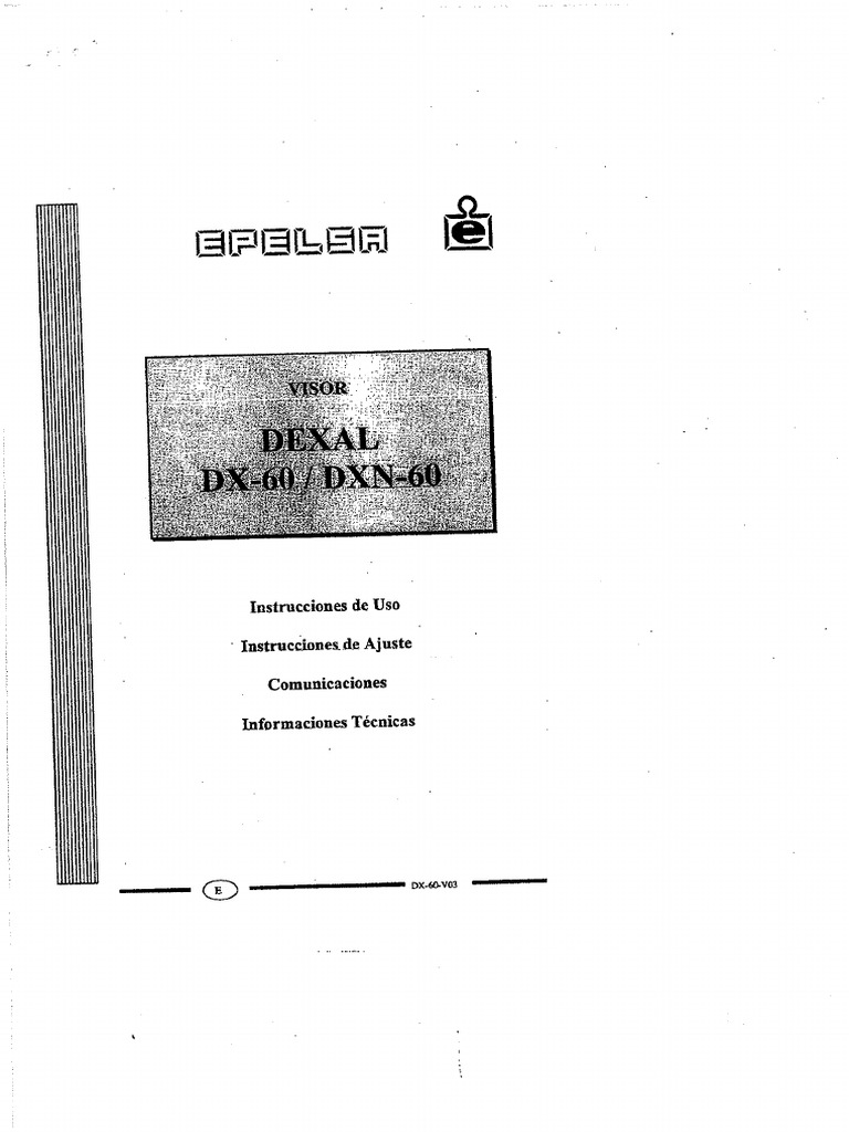 Epelsa Dexal Dx-60 Dxn-60 | PDF