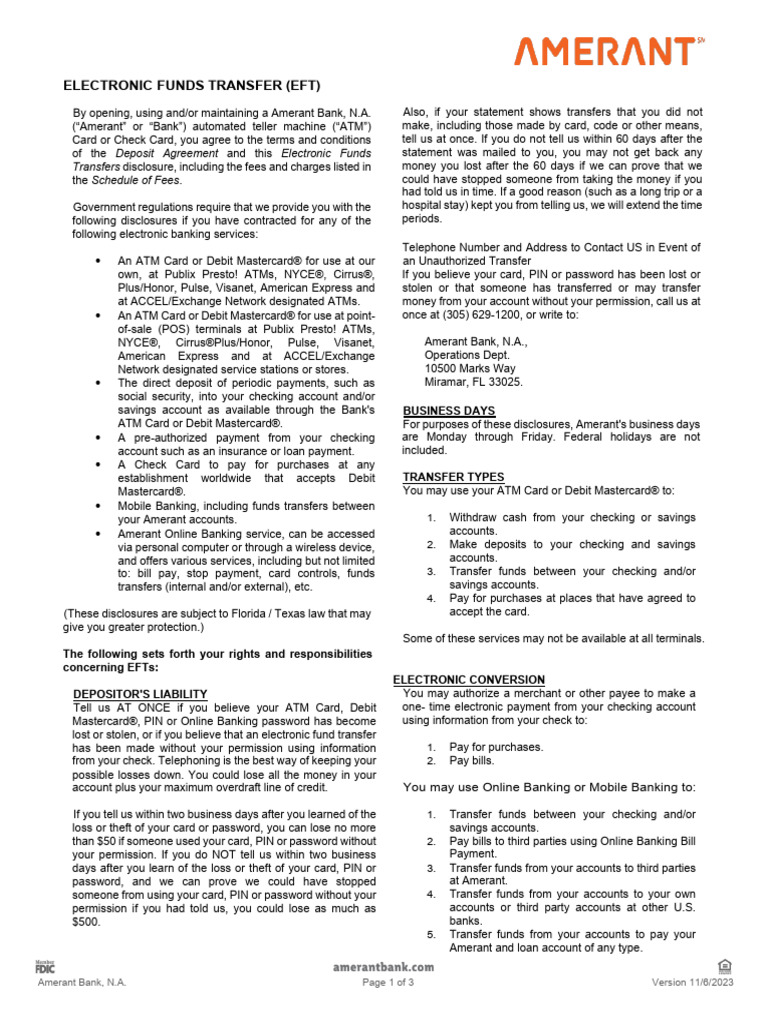 Amerant - EFT-Format-Eng | PDF