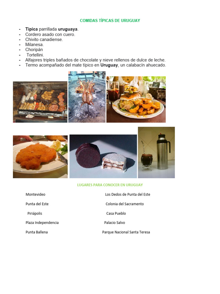 Comidas Típicas de Uruguay | PDF