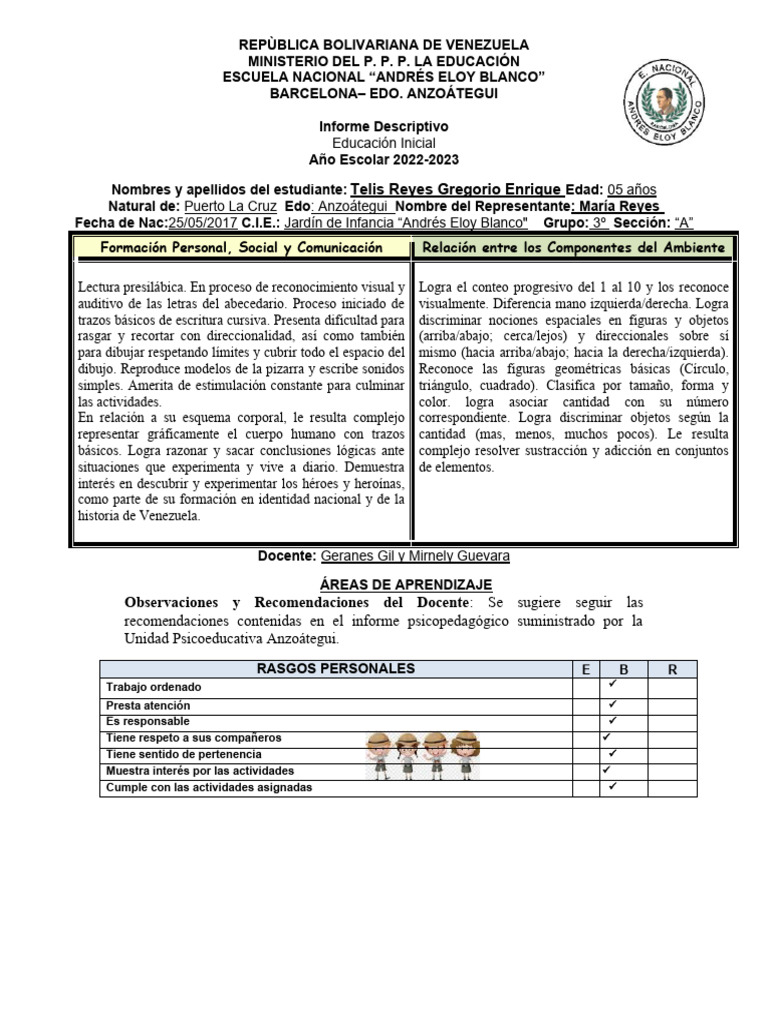 Modelos De Boletas Descriptivas