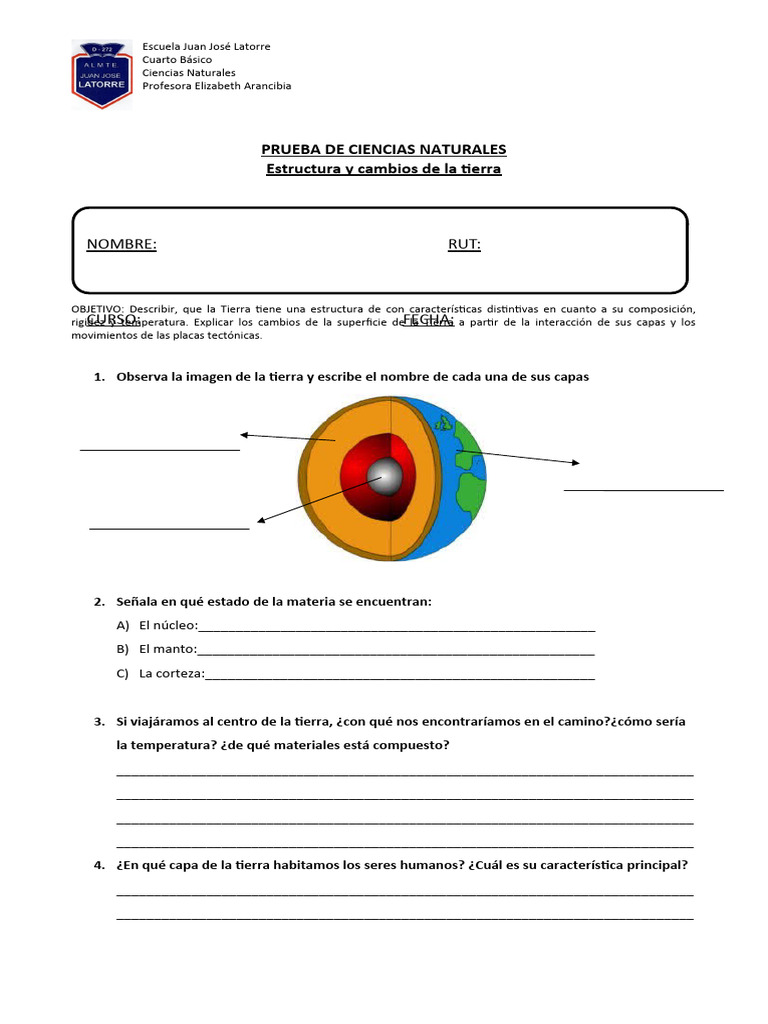 Estructura y Cambios de la Tierra | PDF | Tierra | Temblores