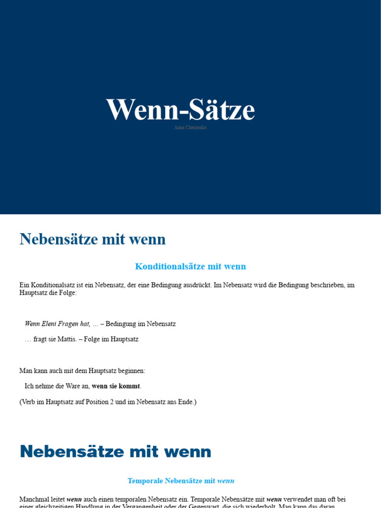 Wenn | PDF