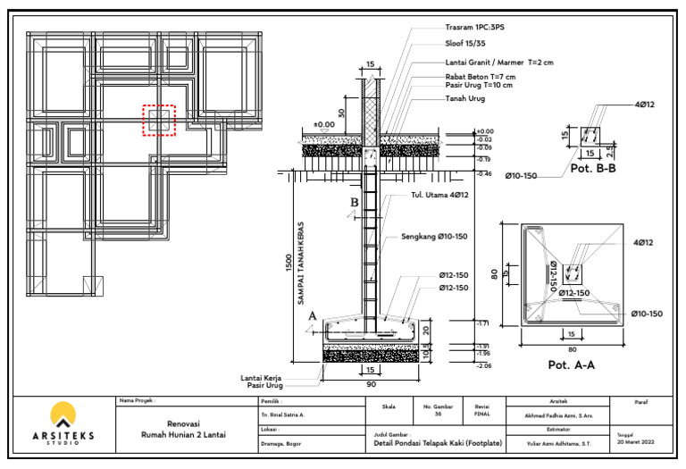 Detail Pondasi Telapak | PDF
