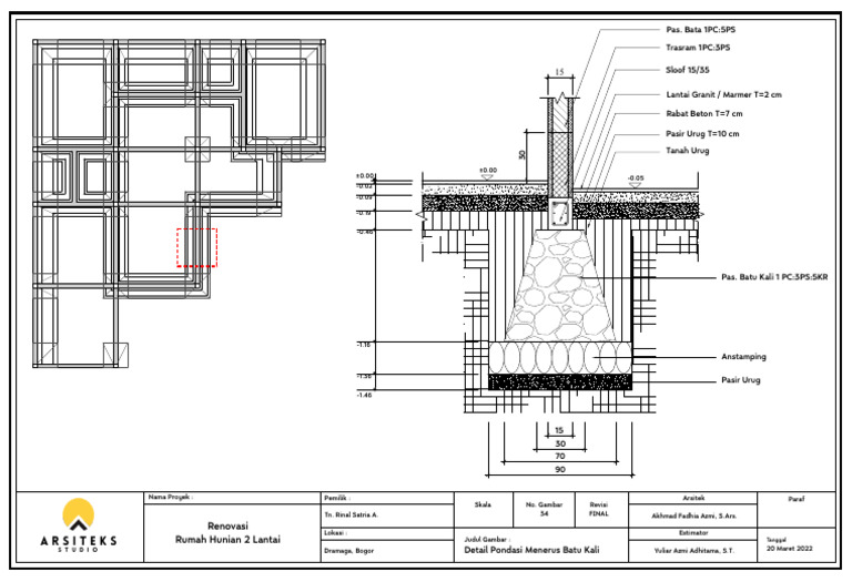 Detail Pondasi Batu Kali | PDF