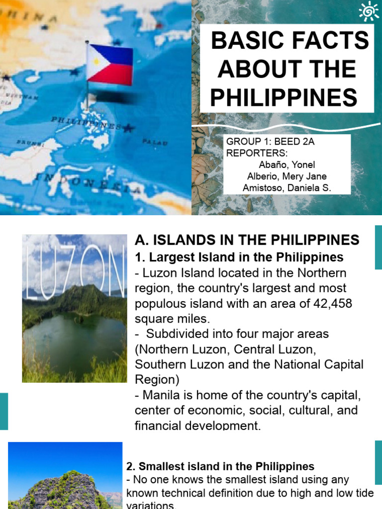 SSCGroup1-Basic-Facts-About-The-Philippines | PDF | Philippines | Luzon