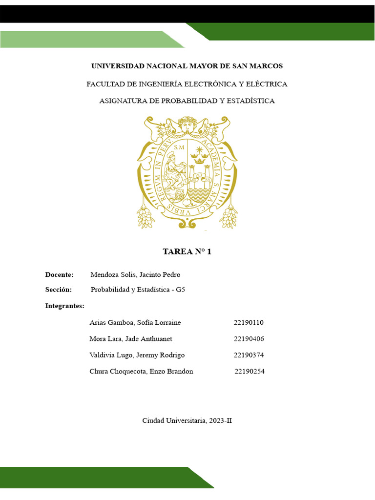 Tarea N°01 Probabilidad | PDF