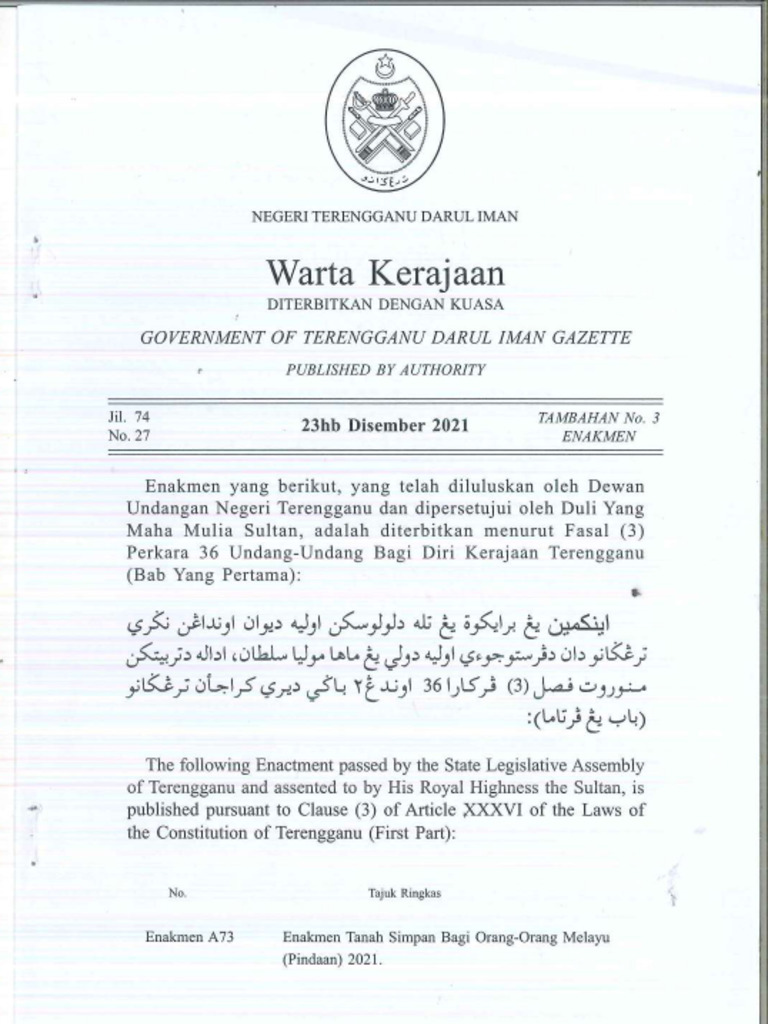 WARTA KER. NEG. TRG DATED 23.12.2021 S. 9 (Iii) (Oleh PTG Utk SME) | PDF