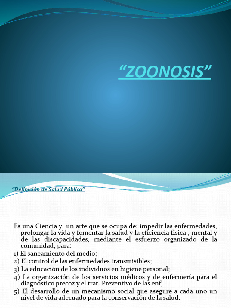 Definición y Clasificación de Zoonosis | PDF | Infección | Enfermedades ...