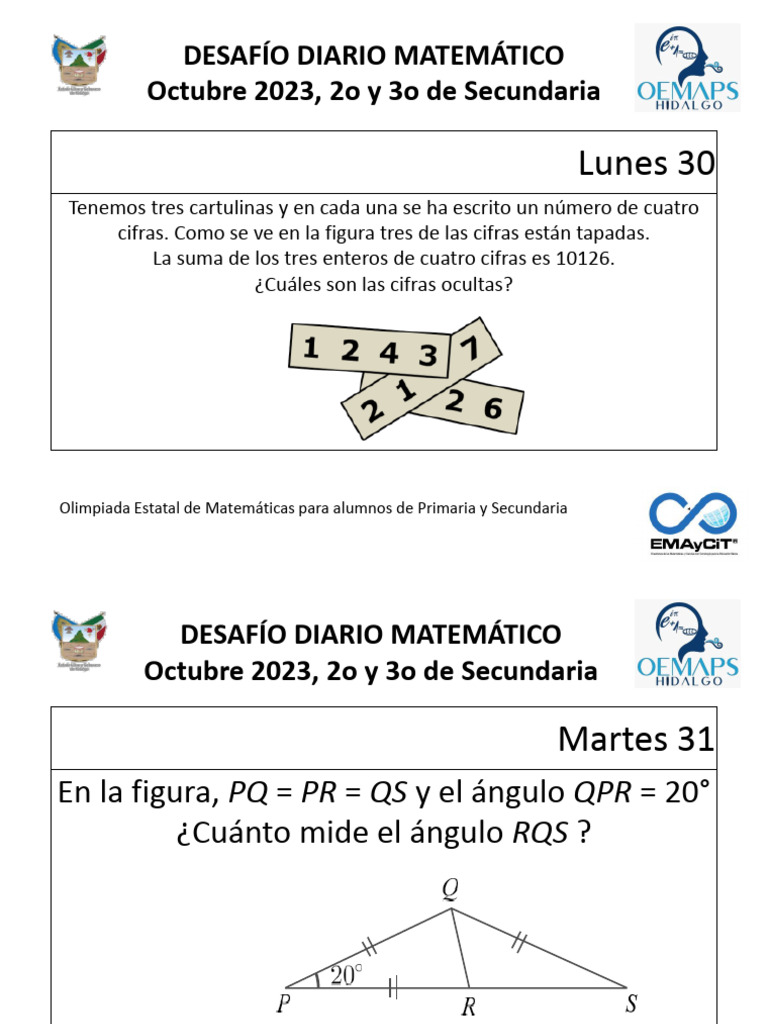 05 DDM 2o y 3o Secundaria 30oct - 03nov 2023 | PDF