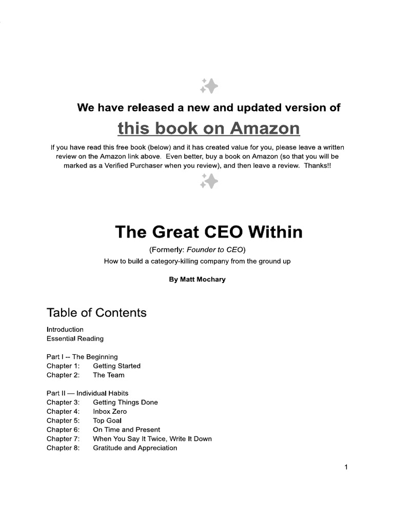 The Great Ceo Within | PDF
