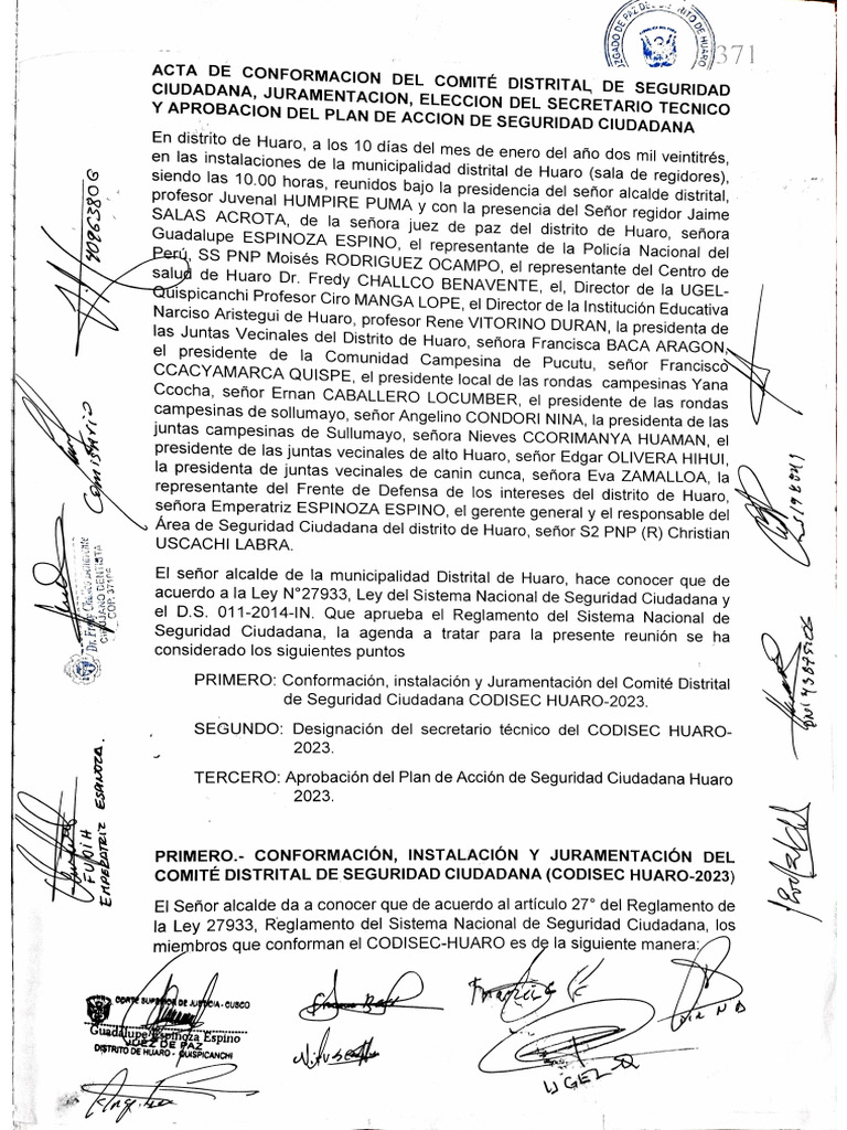 Actas Del Codisec | PDF