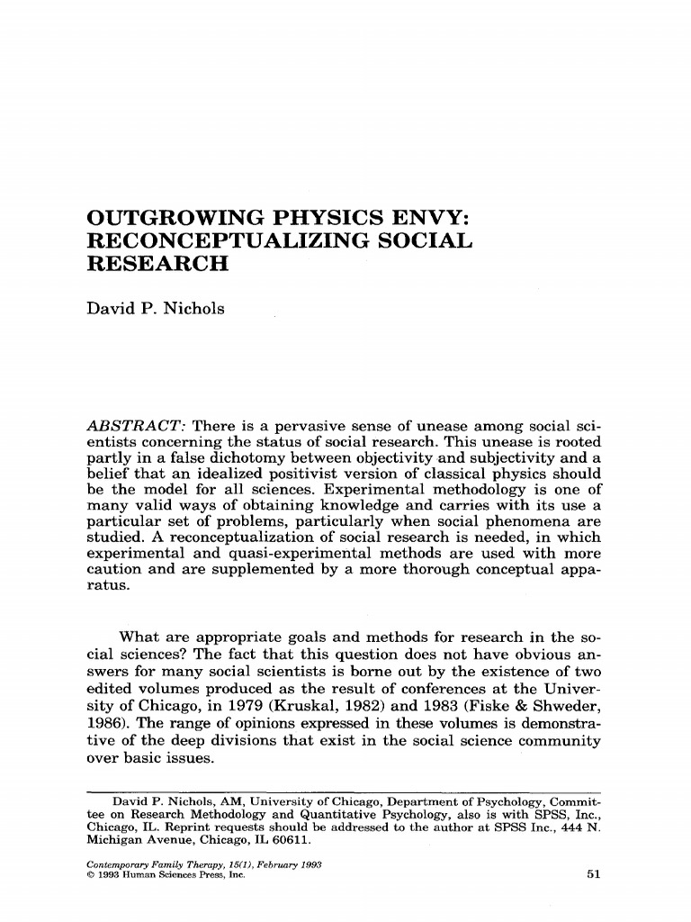 Outgrowing Physics Envy | PDF | Relativism | Science