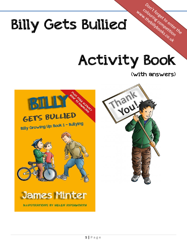 Billy Gets Bullied Activity Book - James Minter | PDF
