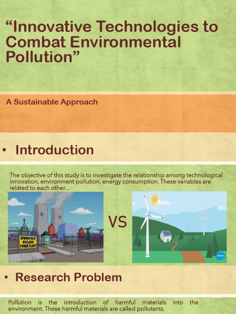 Innovative Technologies To Combat Environmental Pollution-2 | PDF