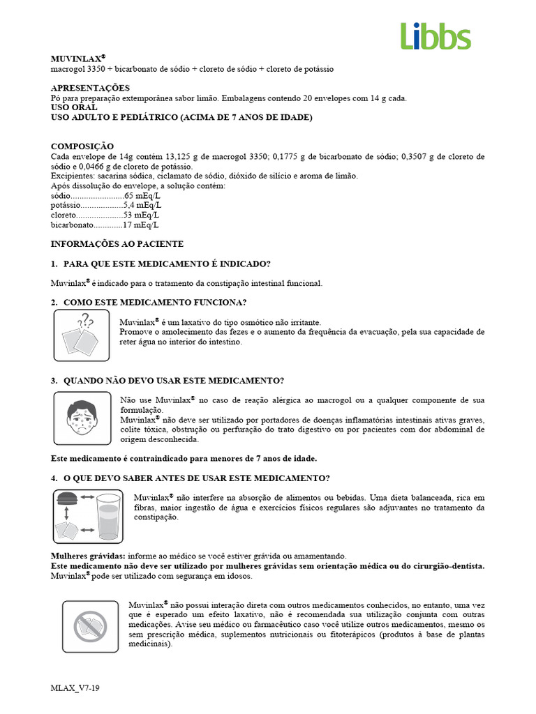 Muvinlax Bula | PDF | Farmacêutico | Gravidez