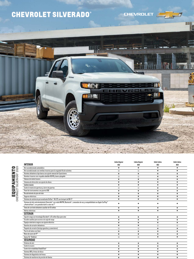 2020 Silverado Ficha Tecnica v2 | PDF