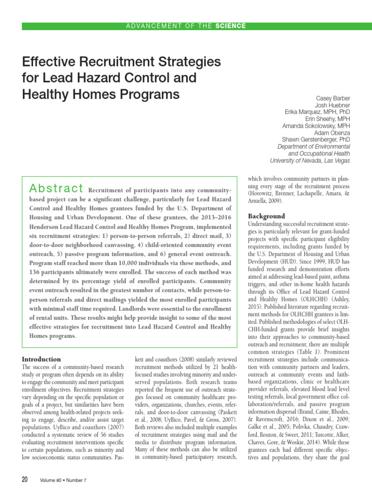 Lead Hazard | PDF