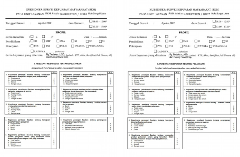 Form SKM (Mutu) | PDF