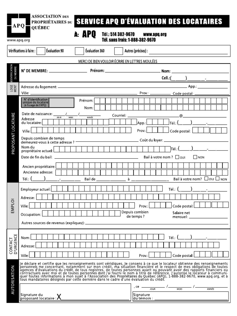 Formulaire D'offre de Location | PDF