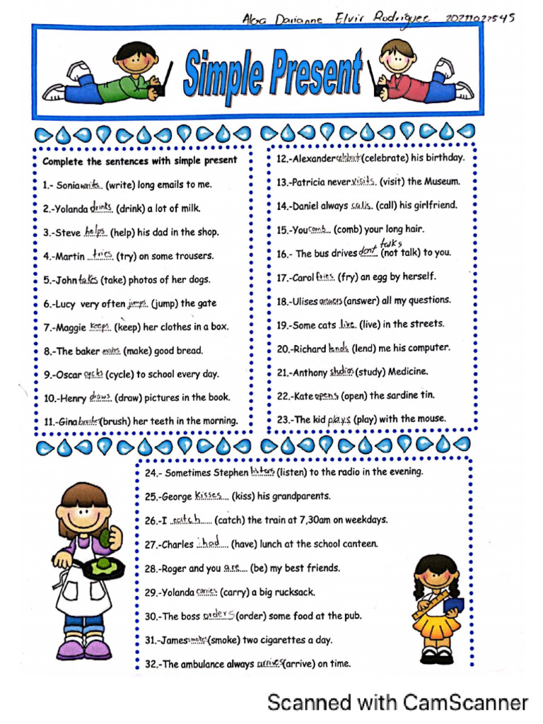 SimplePresent AlexaElvir20211022545 | PDF