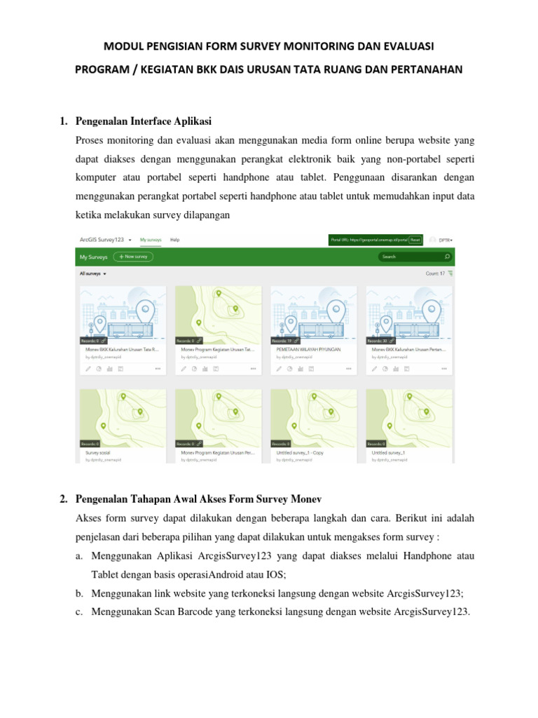 Modul Pengisian Form Survey Monitoring Dan Evaluasi Program-Kegiatan ...