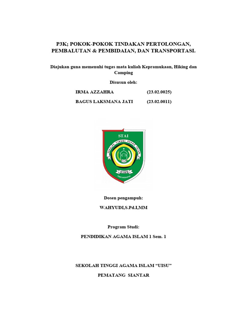 Makalah Kepramukaan P3K | PDF | Karier & Perkembangan