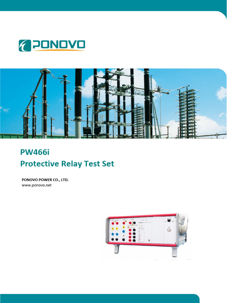 PW466i Protective Relay Test Set Brochure | PDF | Relay | Electrical ...